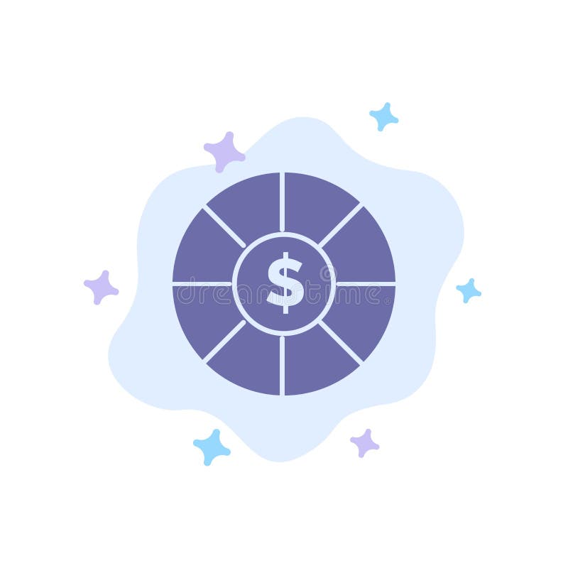 Coin, Currency, Dollar Blue Icon on Abstract Cloud Background Stock ...
