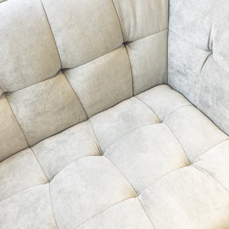 Coin D'un Sofa Blanc Brillant De Velours Image stock - Image du bouton ...