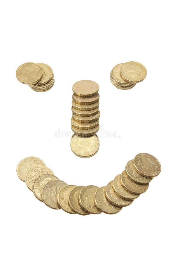 Coin Face stock photo. Image of money, smiley, still - 21496306