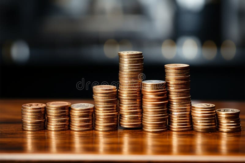 Coin and Financial Graph, Representing Financial Growth, Success in ...