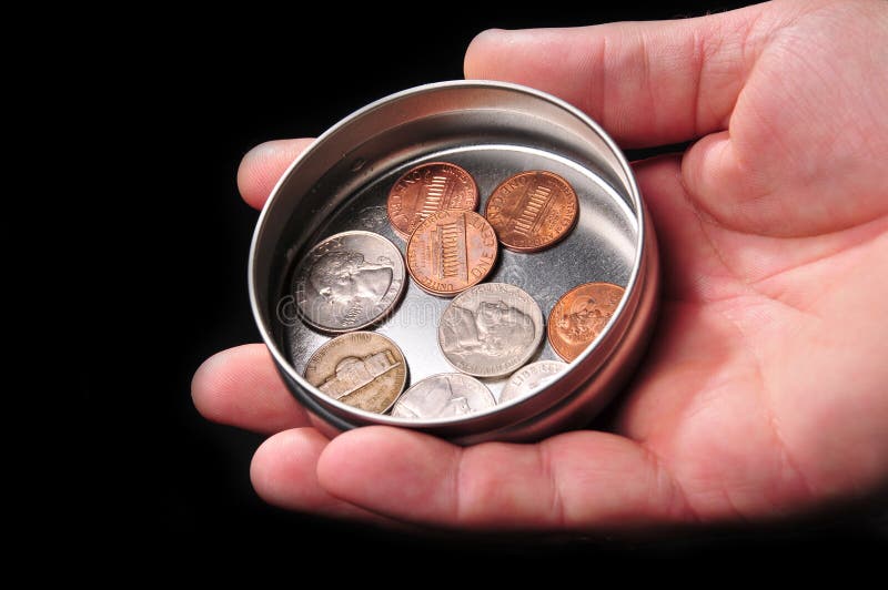 Coin in hand stock image. Image of penny, jobless, unemployed - 7174643