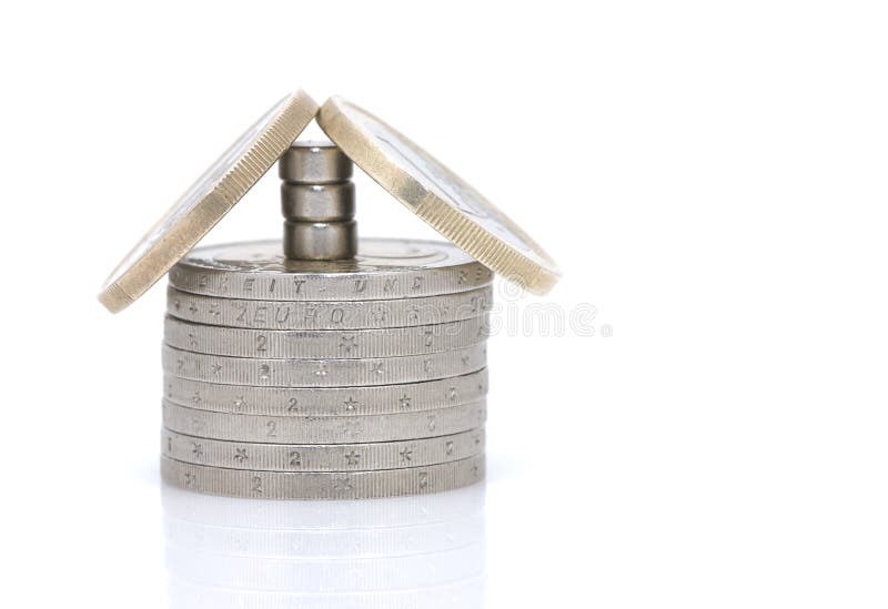 Coin house stock photo. Image of europe, stack, deposit - 4622240
