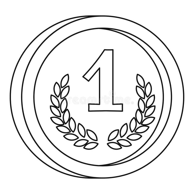 Coin icon, outline style stock vector. Illustration of paying - 79412797