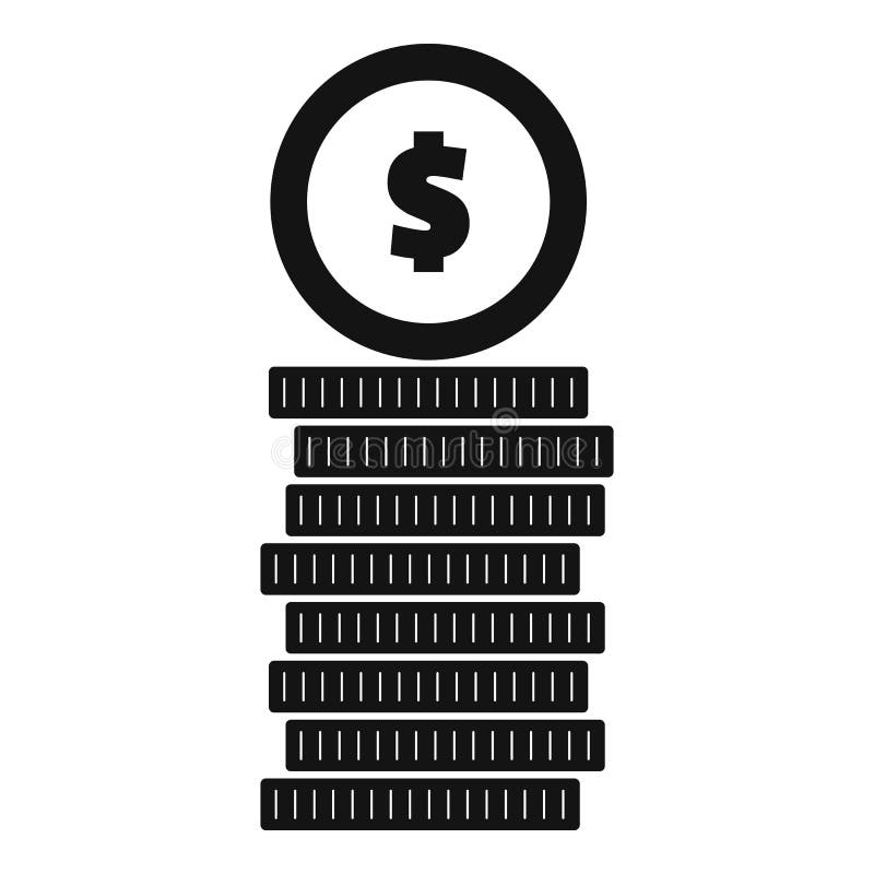 Coin icon, simple style stock illustration. Illustration of money ...