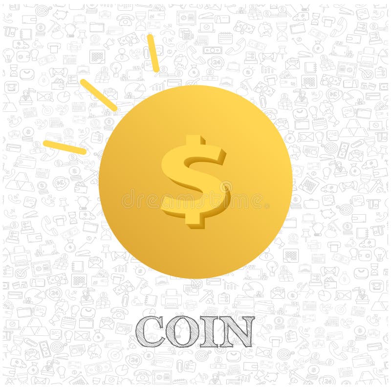 Coin Isolated Flat Illustration. Coin Design Element for Illustration ...