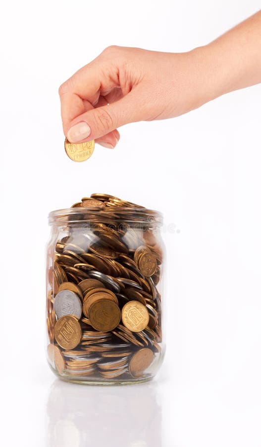 Coin jar stock image. Image of economics, economy, financing - 28839825