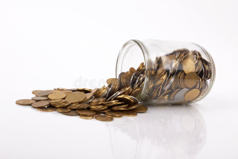 Coin jar stock image. Image of insurance, full, clipping - 28839889