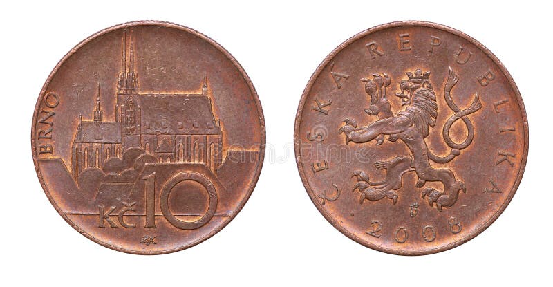 Coin 10 Koruna. Czech Republic. 2008 Stock Image - Image of numismatics ...