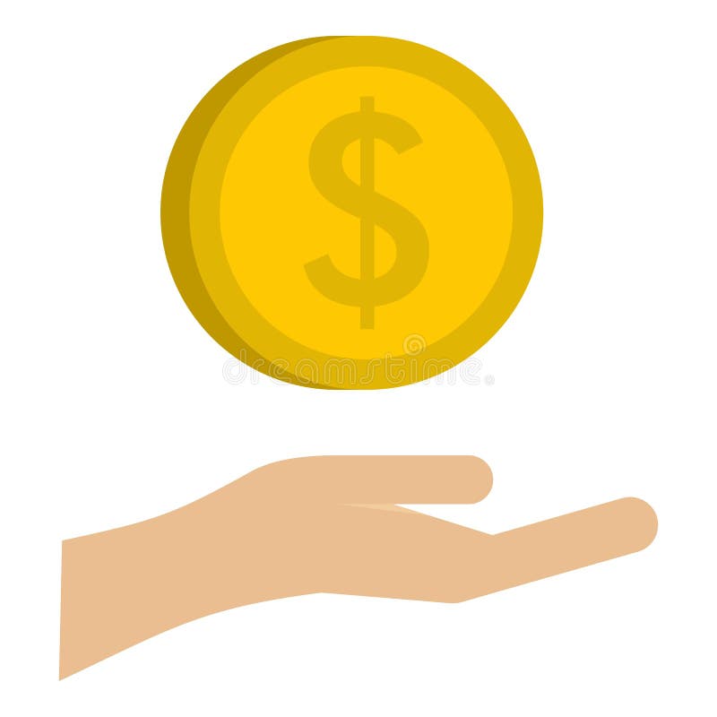 Coin logo, flat style stock vector. Illustration of invest - 79763472