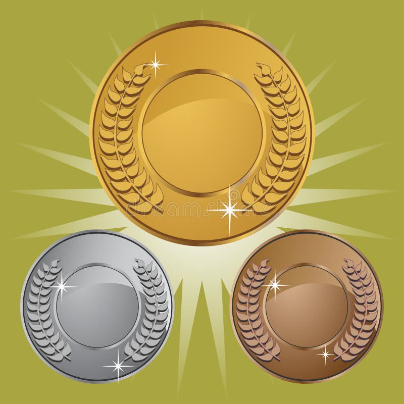 Coin Medals with Background Stock Vector - Illustration of design ...