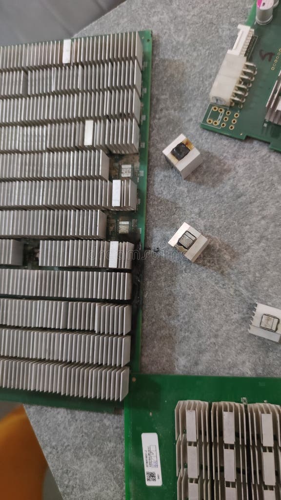 Coin Mining Hash Board ASIC Stock Photo - Image of electric, power ...