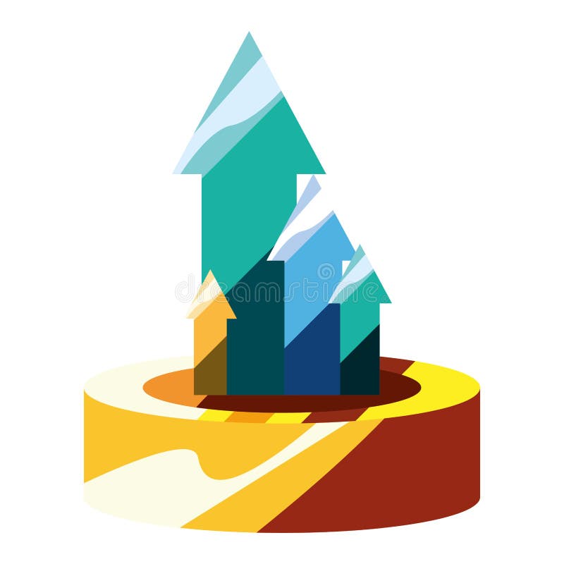 Coin money arrows up stock vector. Illustration of income - 142473643