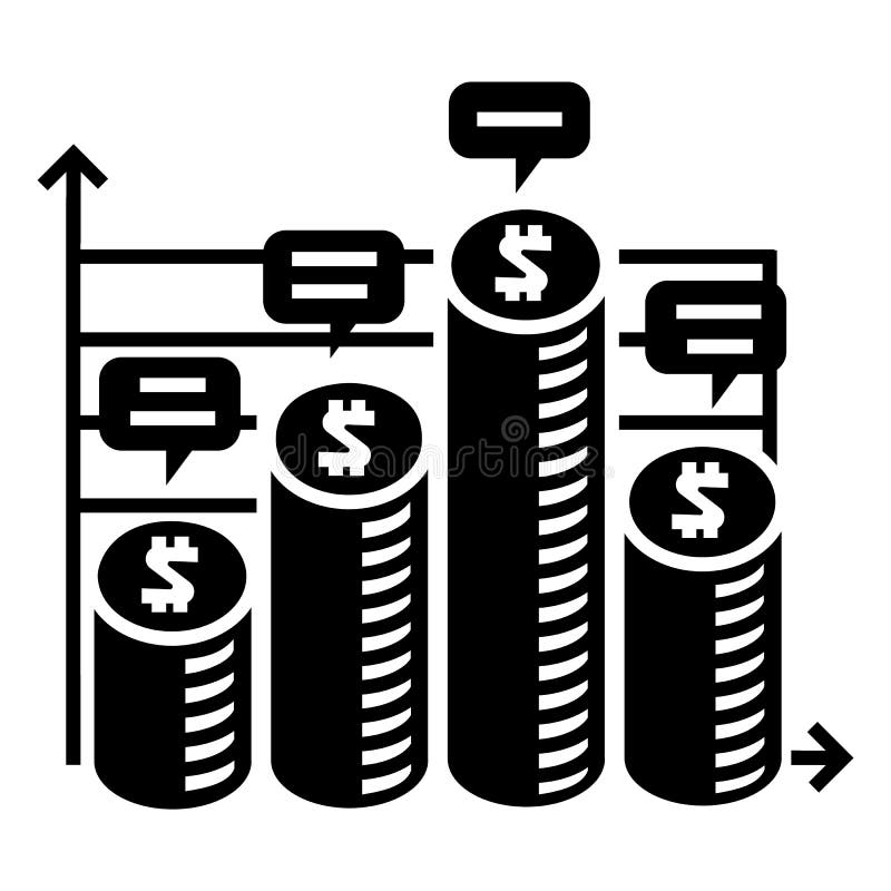Coin Money Chart Icon, Simple Style Stock Vector - Illustration of ...