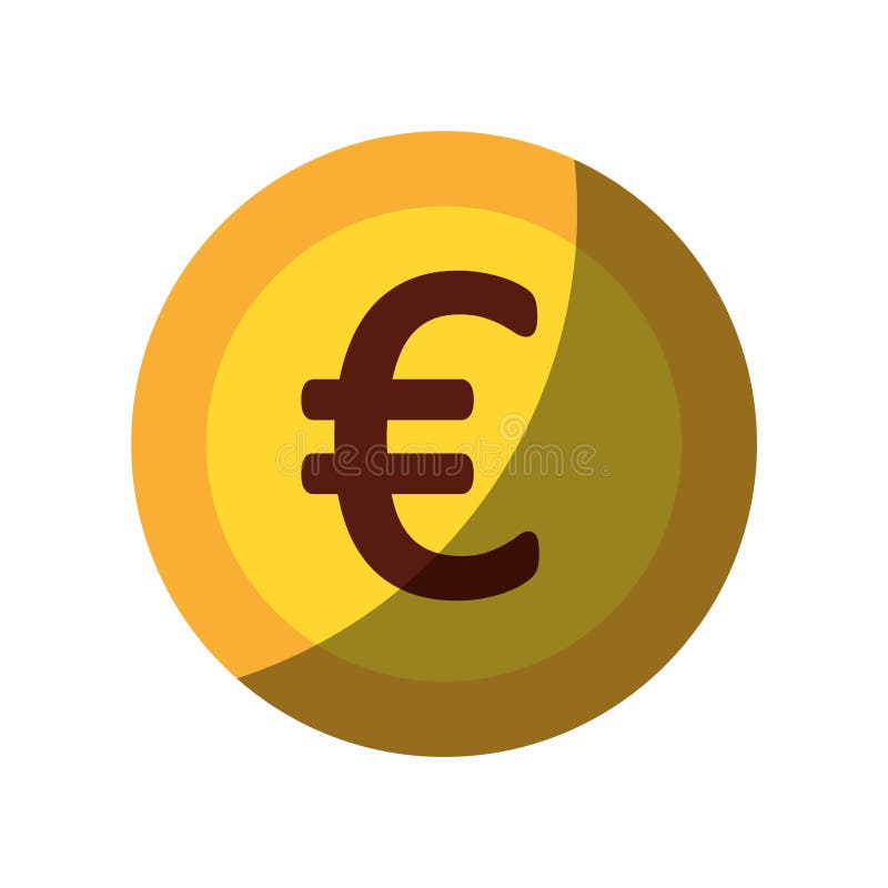 Coin money euro icon stock vector. Illustration of security - 92780397