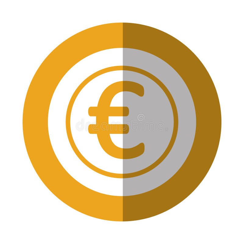 Coin money euro icon stock vector. Illustration of currency - 92780901