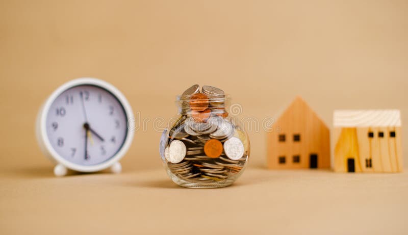 Coin Money in a Glass Jar. Saving Money. Money Saving Concept. Coin ...