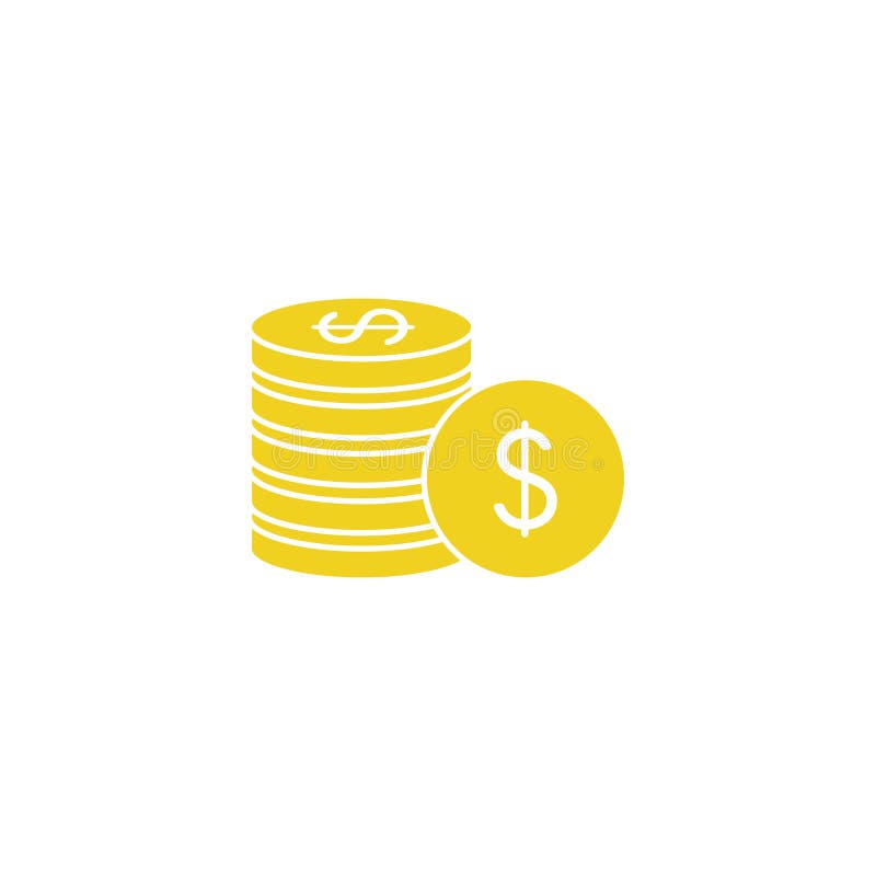 Coin Money Stack Icon Design Template Vector Stock Vector ...