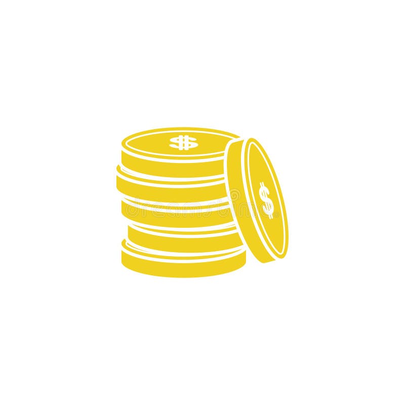 Coin Money Stack Icon Design Template Vector Stock Vector ...