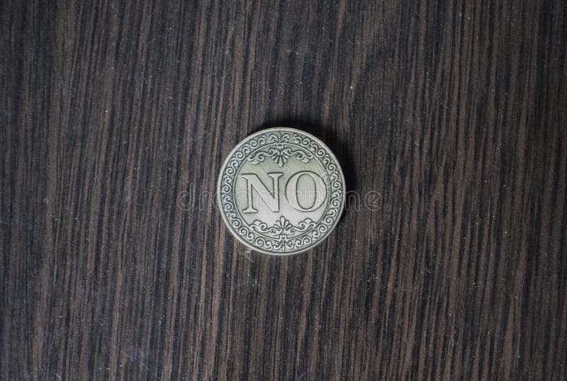 Coin Yes or No Against Wooden Background Stock Image - Image of ...