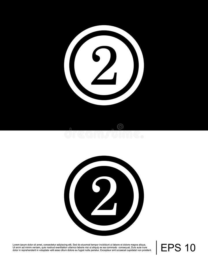 Coin Number, Button Number Icon Template Stock Vector - Illustration of ...