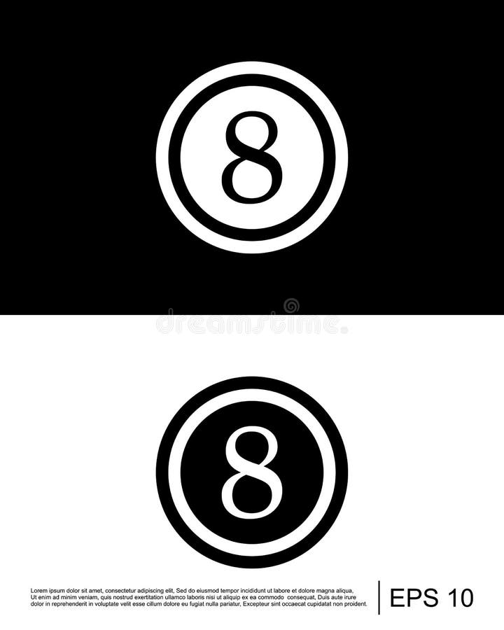 Coin Number, Button Number Icon Template Stock Vector - Illustration of ...