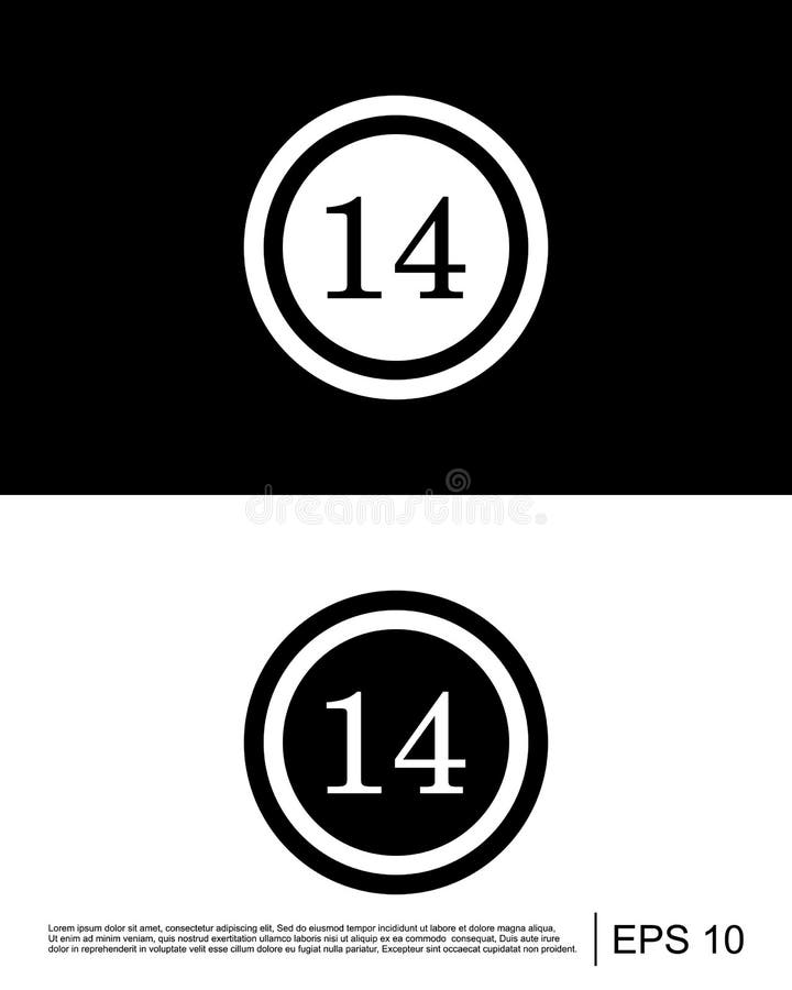 Coin Number, Button Number Icon Template Stock Vector - Illustration of ...