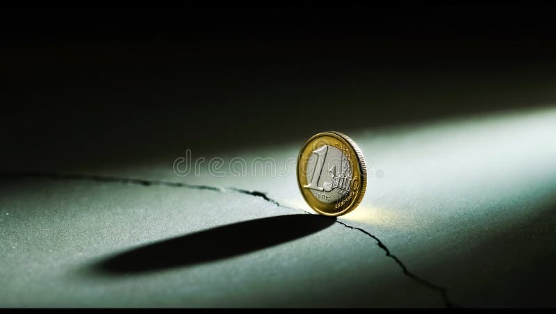 Coin with the Number 1 on it is Laying on a Surface Stock Image - Image ...