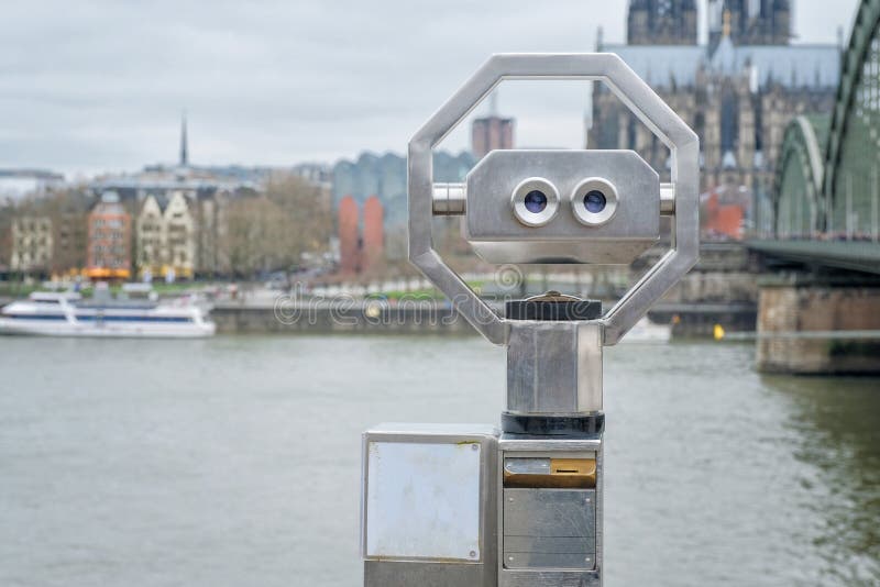 Coin Operated Binocular Viewer in Germany Stock Image - Image of eiffel ...
