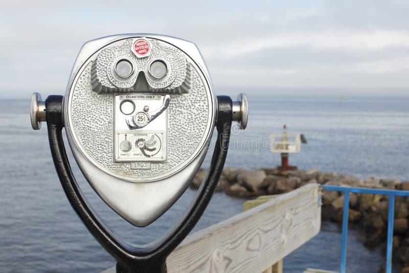 Photo of Old Coin-operated Binoculars Stock Photo - Image of optical ...
