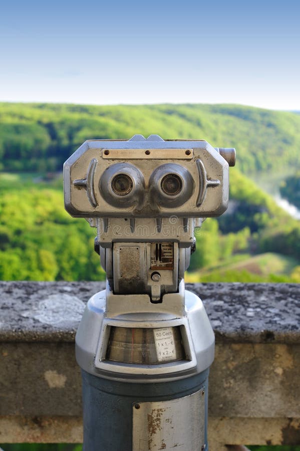 Coin-operated binoculars stock image. Image of optical - 17493993