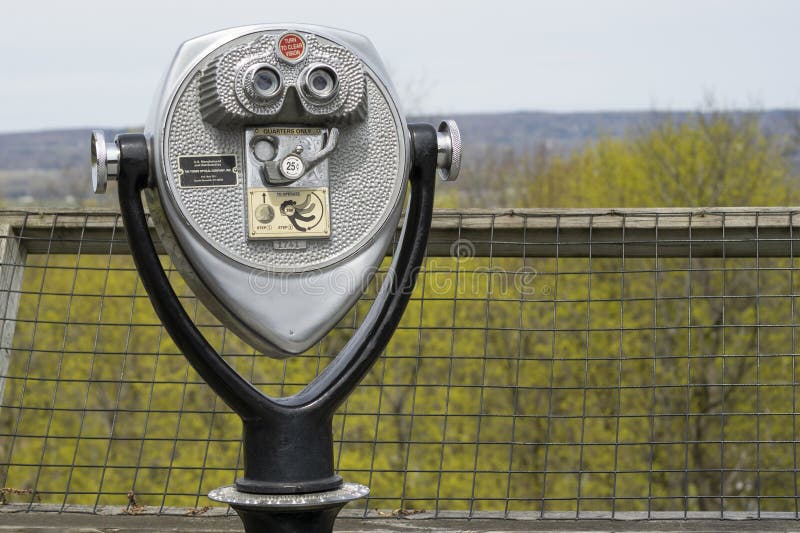 A Coin Operated Tower Optical Viewer on the Observation Deck of Utica ...