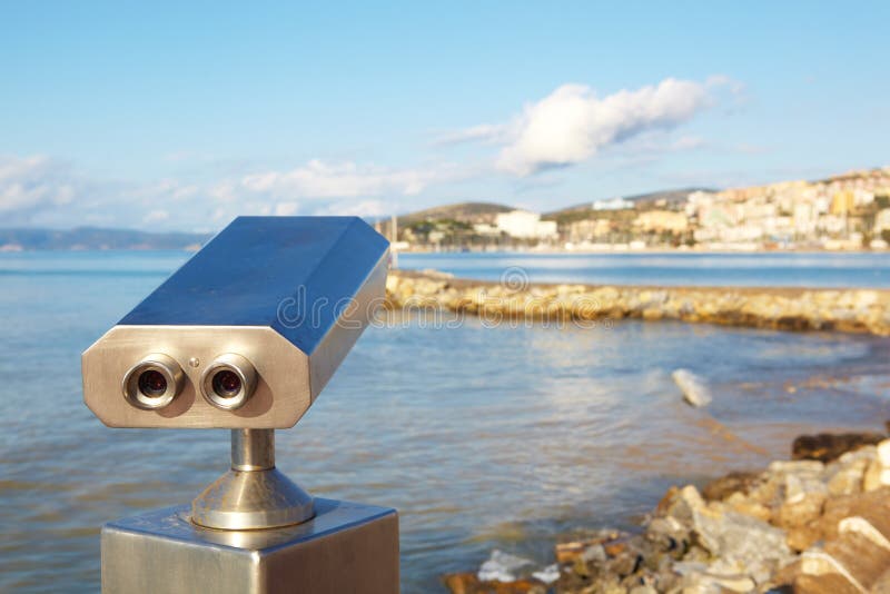 Coin operated viewer stock image. Image of mounted, looking - 12742289