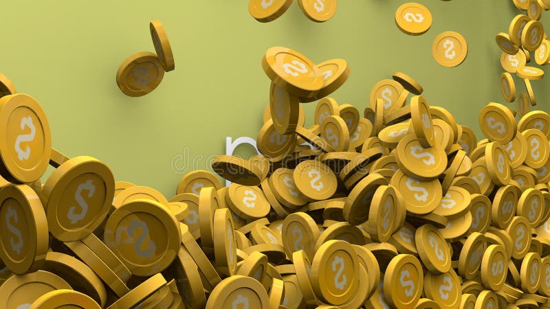 Coin Piling Up Increasing Profit Animation. Stock Video - Video of ...