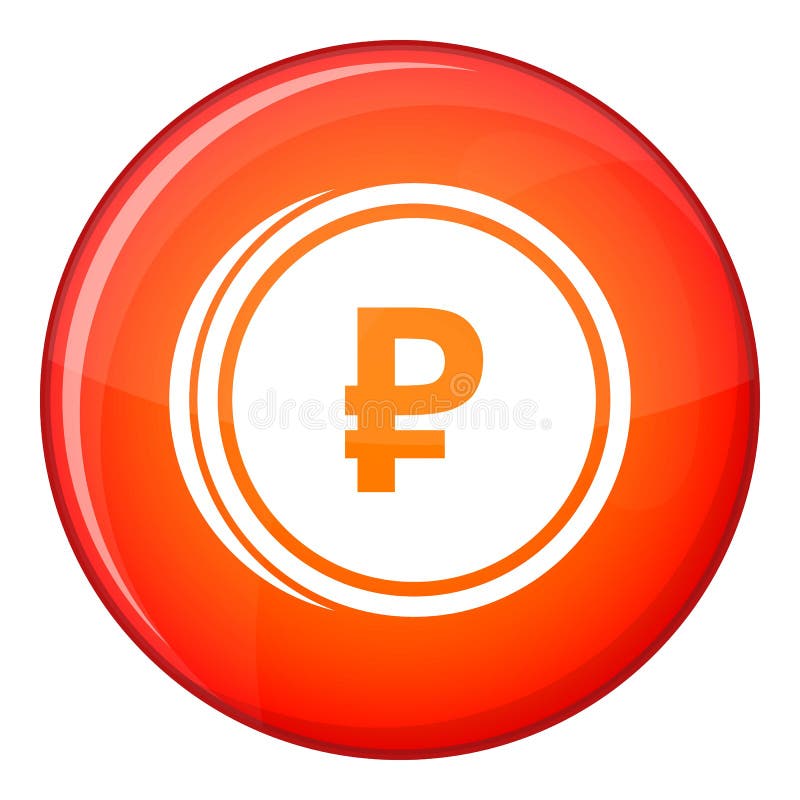 Coin Ruble Icon, Flat Style Stock Vector - Illustration of isolated ...