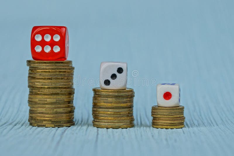 Coin Slides with Game Blocks on the Table Stock Image - Image of ...