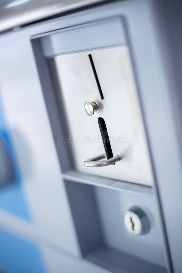 Coin Slot of Coin Laundry Vending Machine Stock Photo - Image of ...