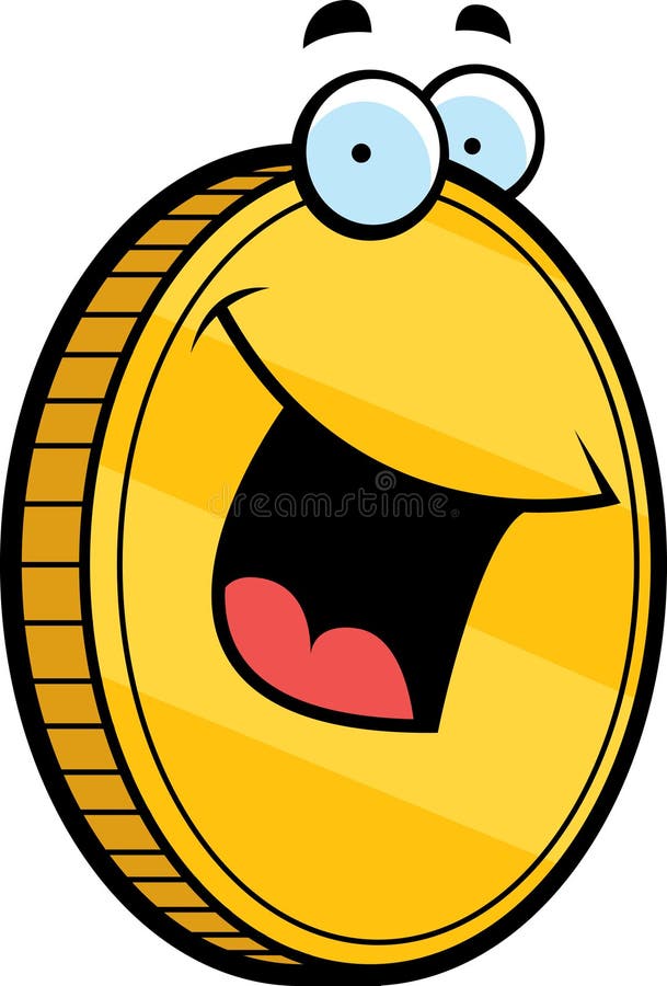 Coin Smiling stock vector. Illustration of coin, gold - 10169816