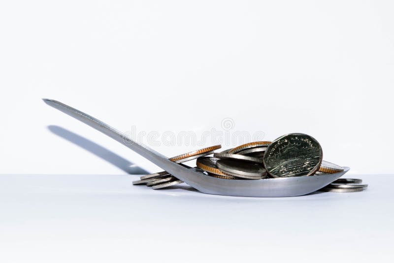 Coin spoon stock photo. Image of smile, finance, chance - 49702778