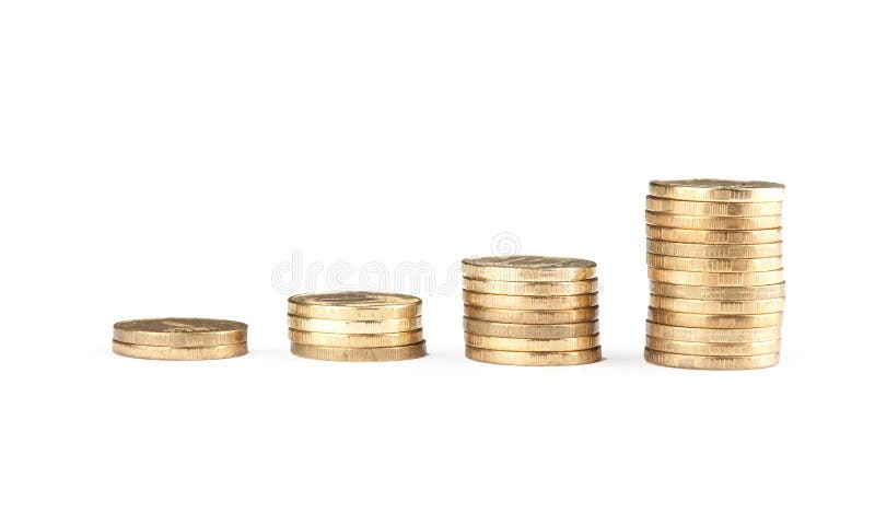 One Dollar Coins Money stock photo. Image of piles, increasing - 3572210