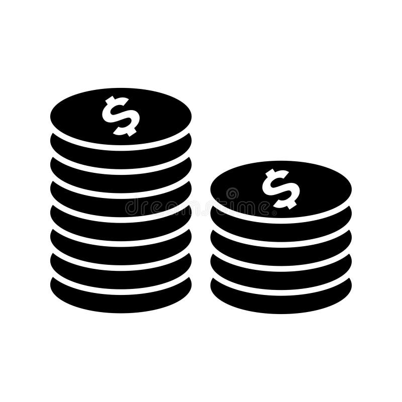 Coin Stack icon stock illustration. Illustration of exchange - 269753282