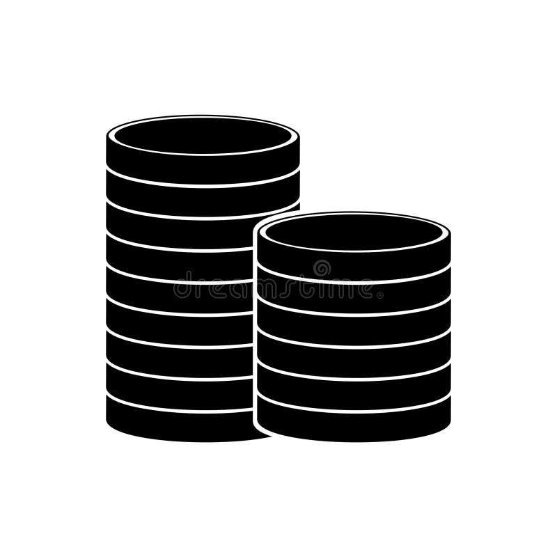Coin stack icon stock vector. Illustration of finance - 384914981