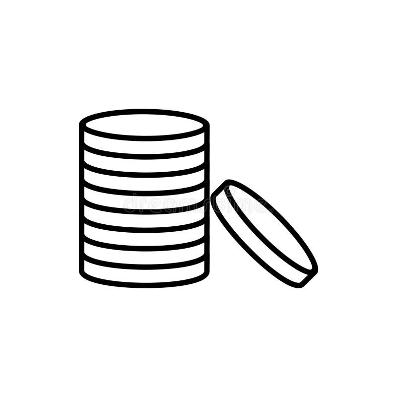 Coin stack icon stock vector. Illustration of wealth - 384914997