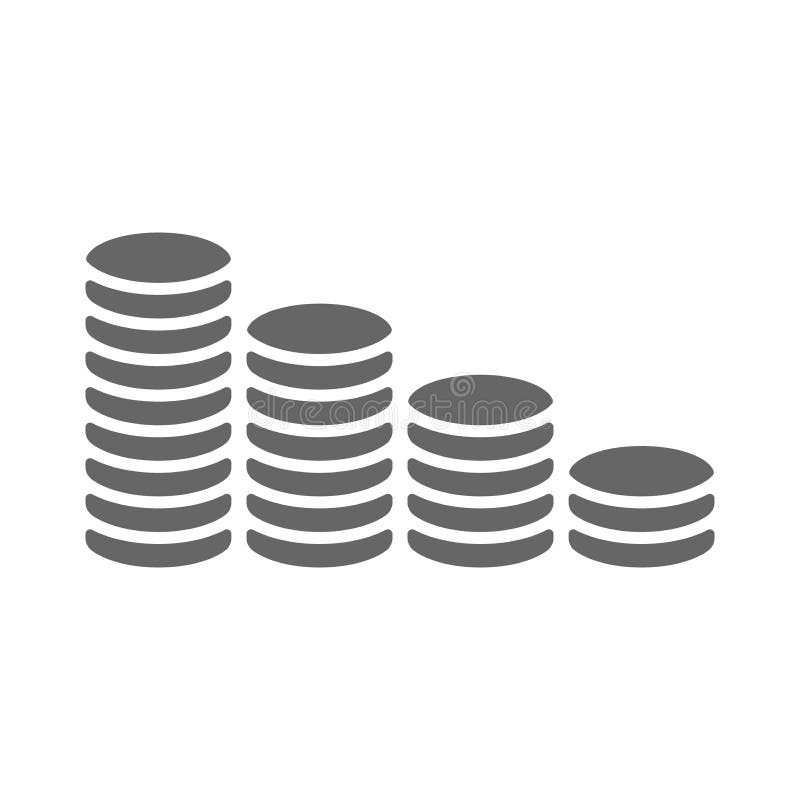 Coin Stack Icon. Coins Stacks Icon, Pile of Coins Stock Vector ...