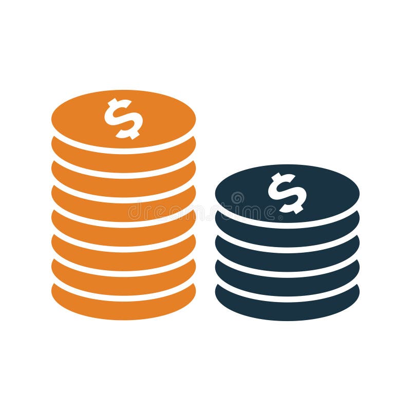 Coin Stack icon stock illustration. Illustration of vector - 269753287