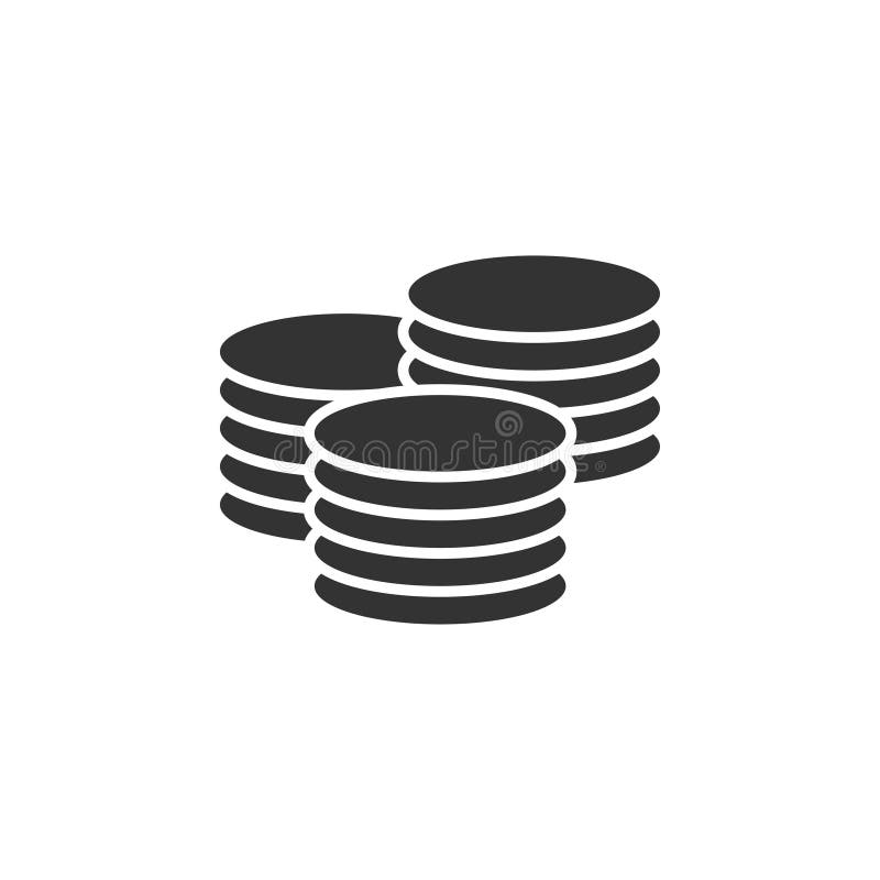 Coin Stack Icon Graphic Design Template Vector Stock Vector ...