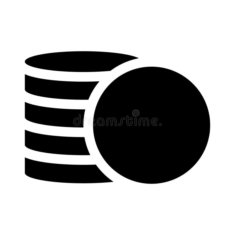 Coin stack icon stock illustration. Illustration of exchange - 264212056