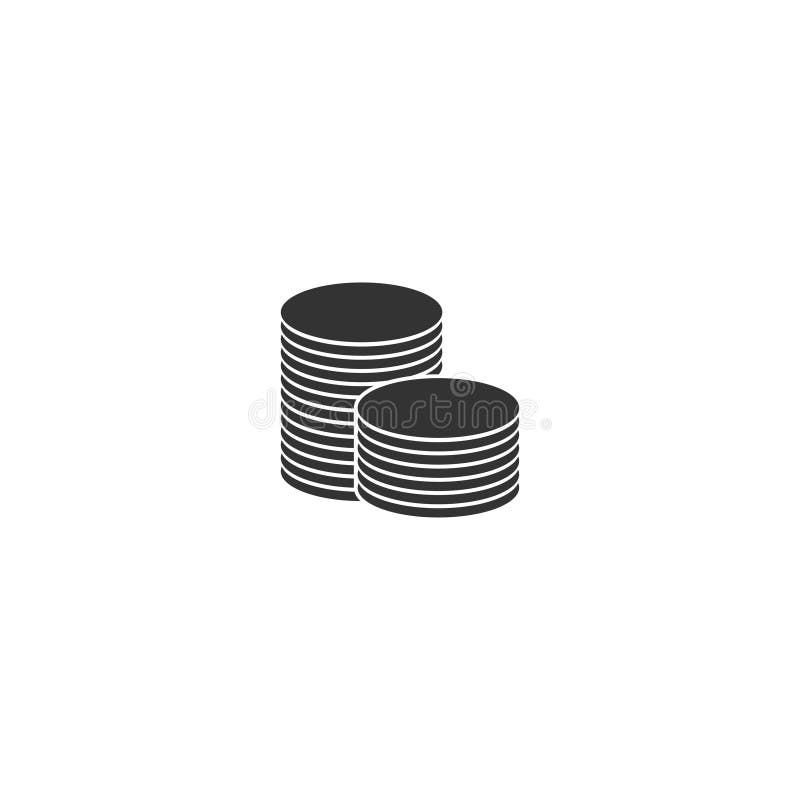 Coin Stack Icon in Simple Design. Vector Illustration Stock Vector ...