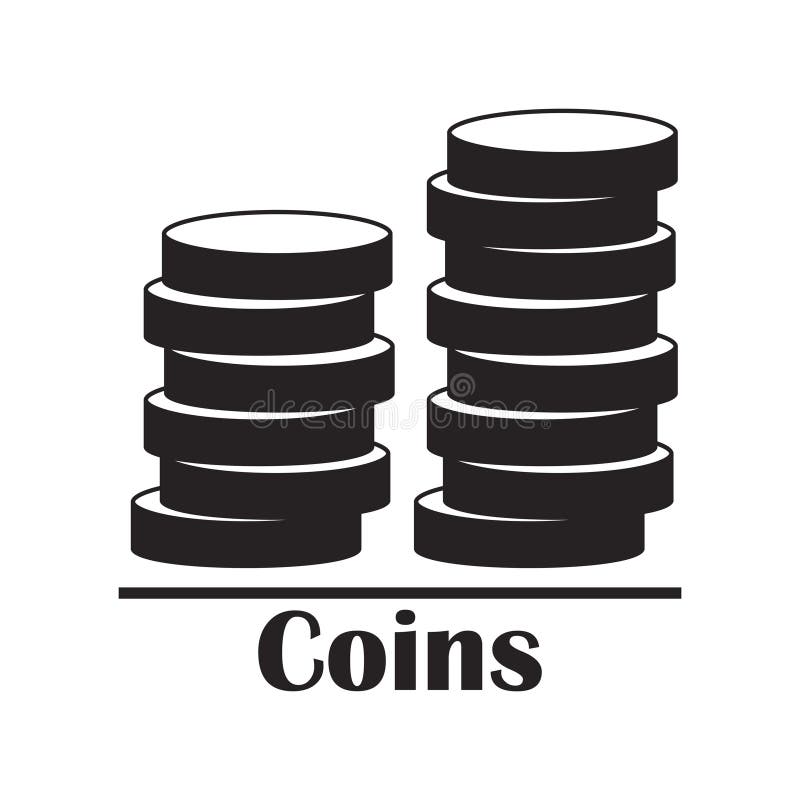 Coin stack icon stock vector. Illustration of info, pile - 277340819