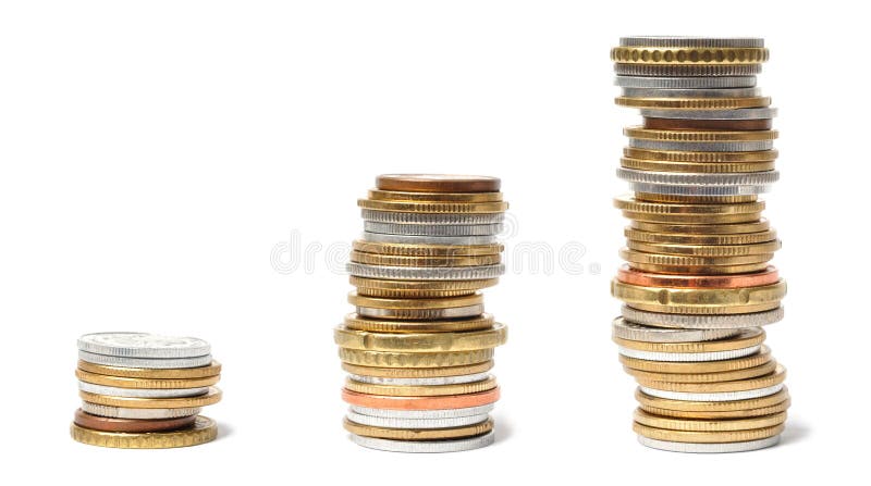 Coin Stacks stock image. Image of stack, macro, cash - 13404273