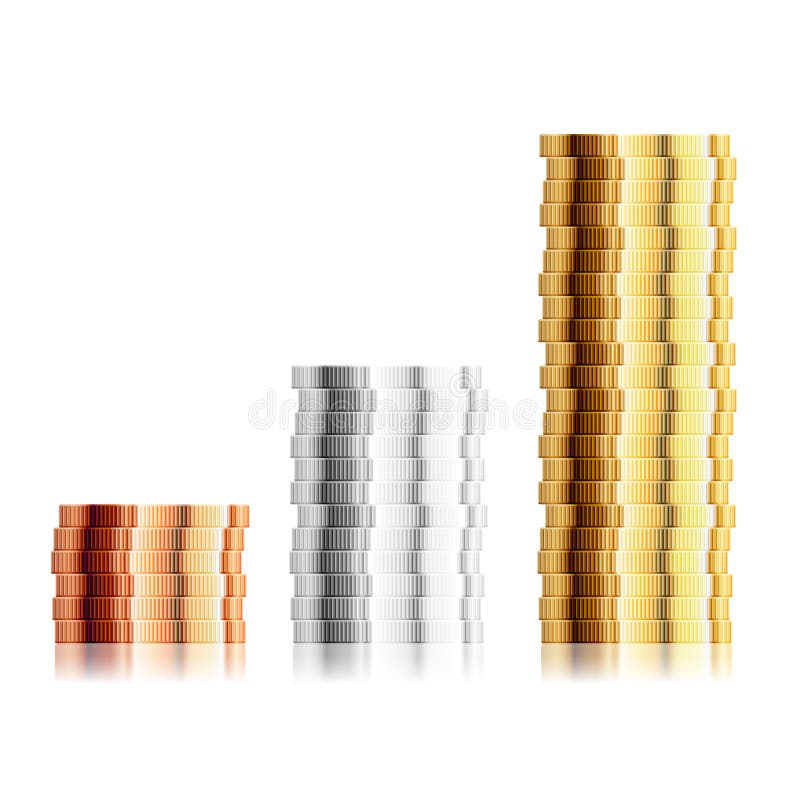 Coin Stacks stock illustration. Illustration of cash - 55898204